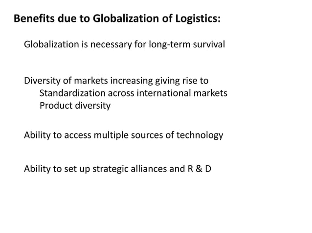 Global logistics | PPTX | Logistics and Transportation Industry ...