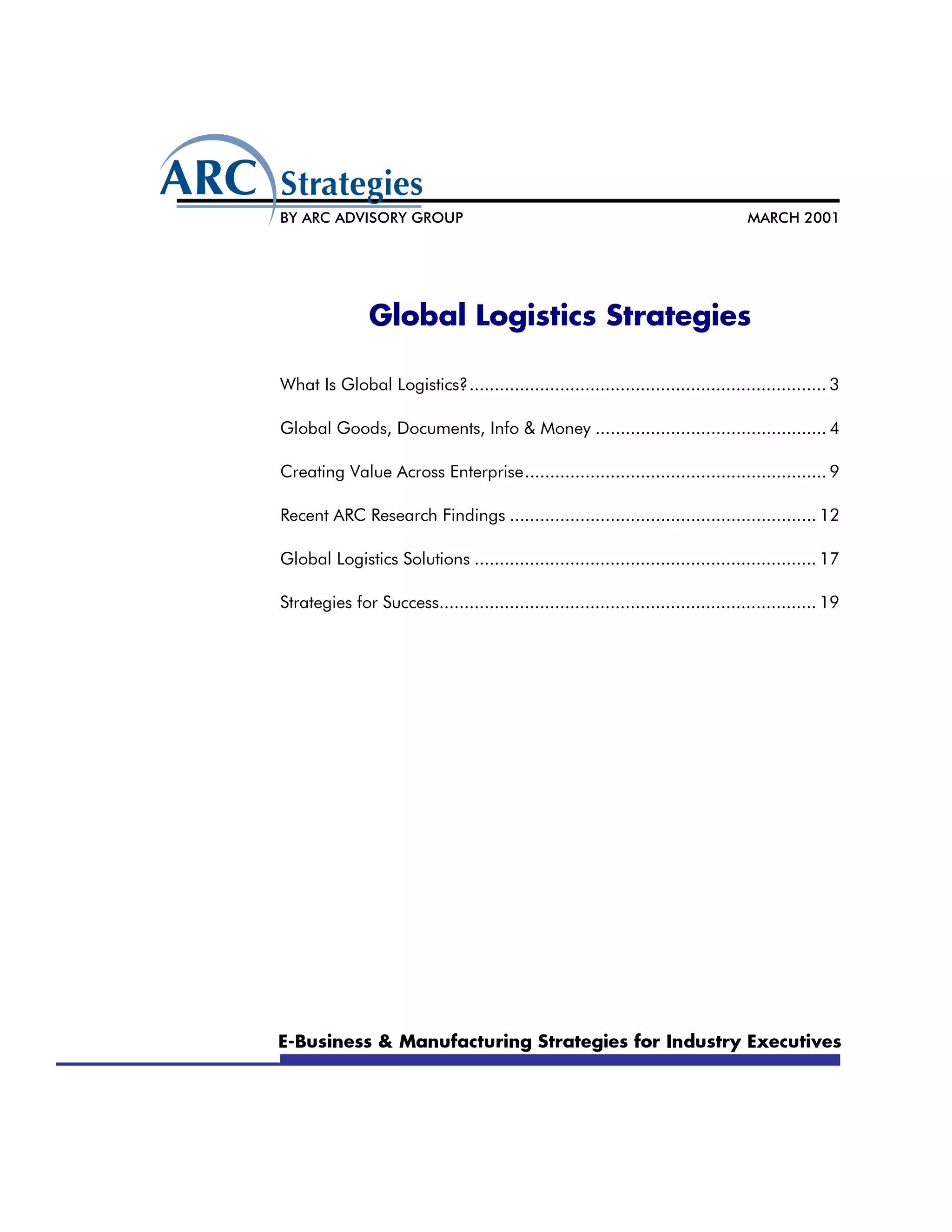 Global logistics strategies | PDF