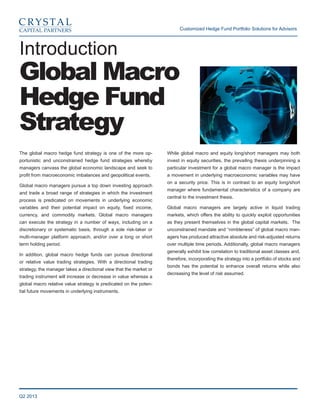 Global Macro Hedge Fund Strategy Paper | PDF