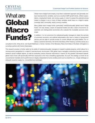 Global Macro Hedge Fund Strategy Paper | PDF | Hedge Funds | Personal ...