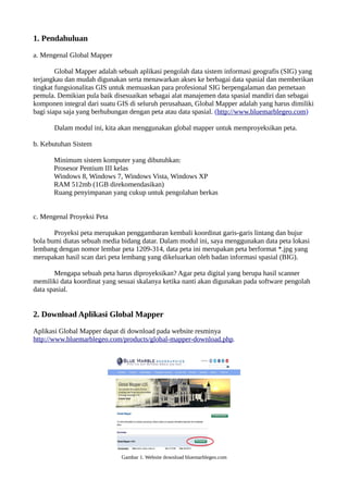 Membuat Proyeksi Peta dengan Global mapper | ODT