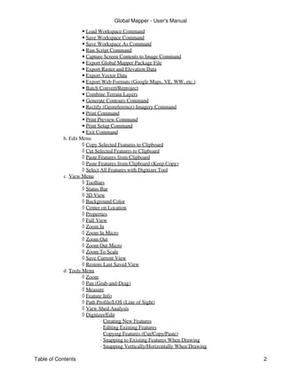 Global mapperhelp | PDF