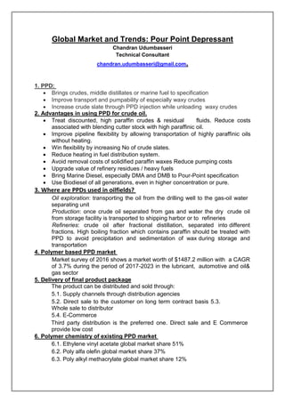Global market and trends pour point depressants | PDF