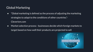 Global marketing | PDF