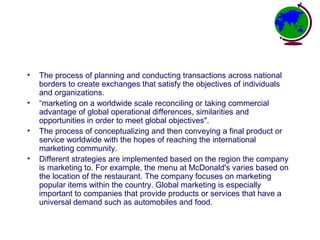 Global marketing introduction | PPT
