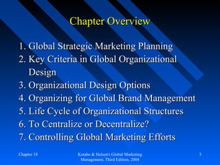 Global marketing - planning organization & control of gm operations | PPT