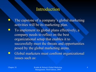 Global marketing - planning organization & control of gm operations | PPT