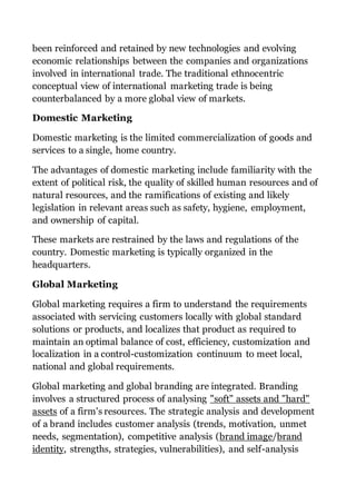 Global marketing assignment of marketing | DOCX
