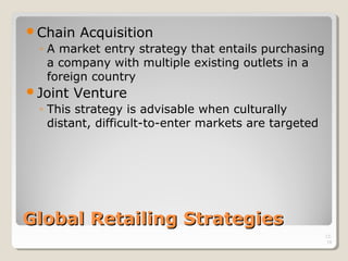 Global marketing channels and physical distribution | PPT