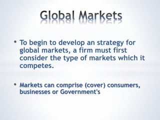 Global markets | PPT