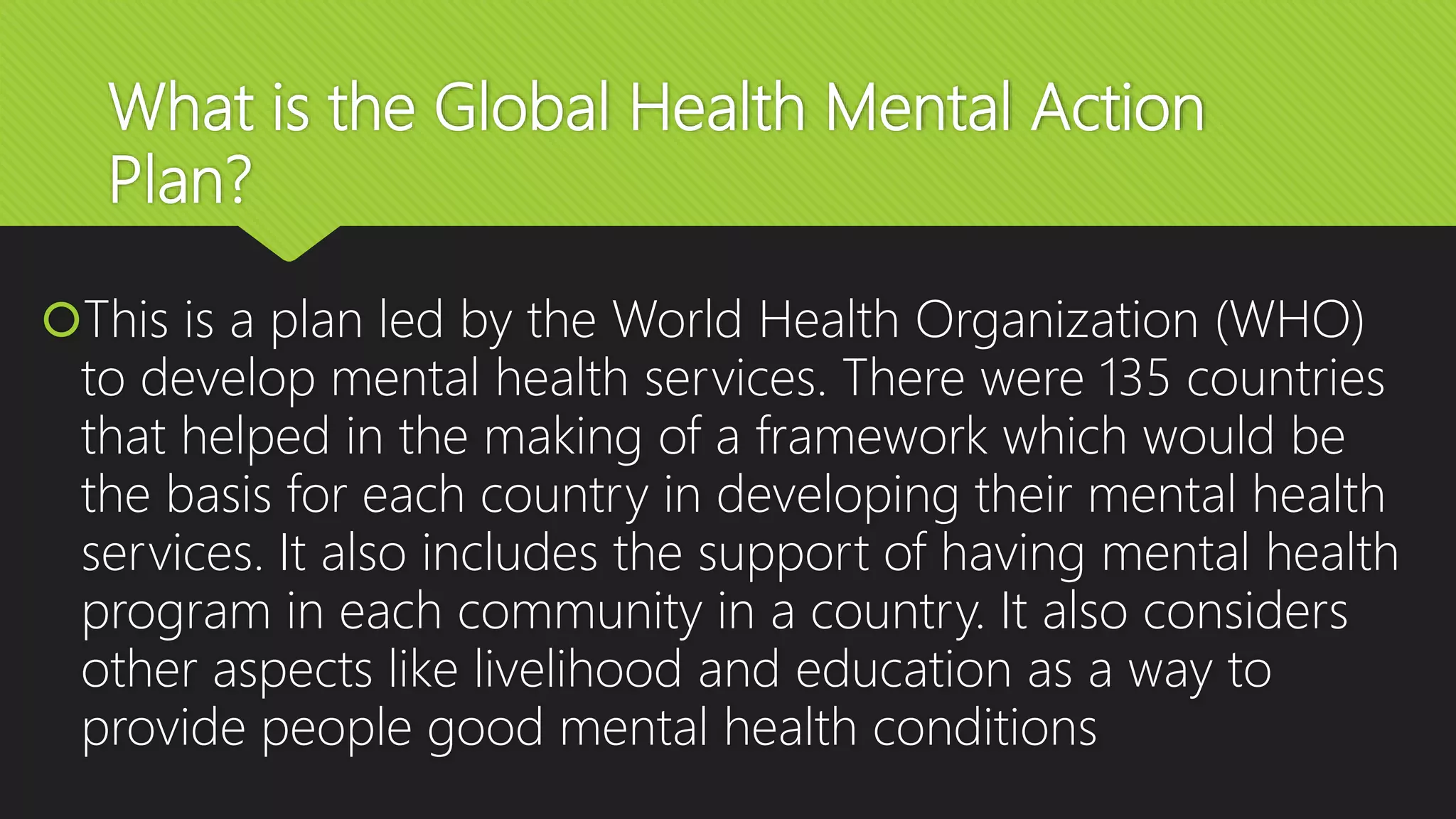 Global mental health action plan | PPTX
