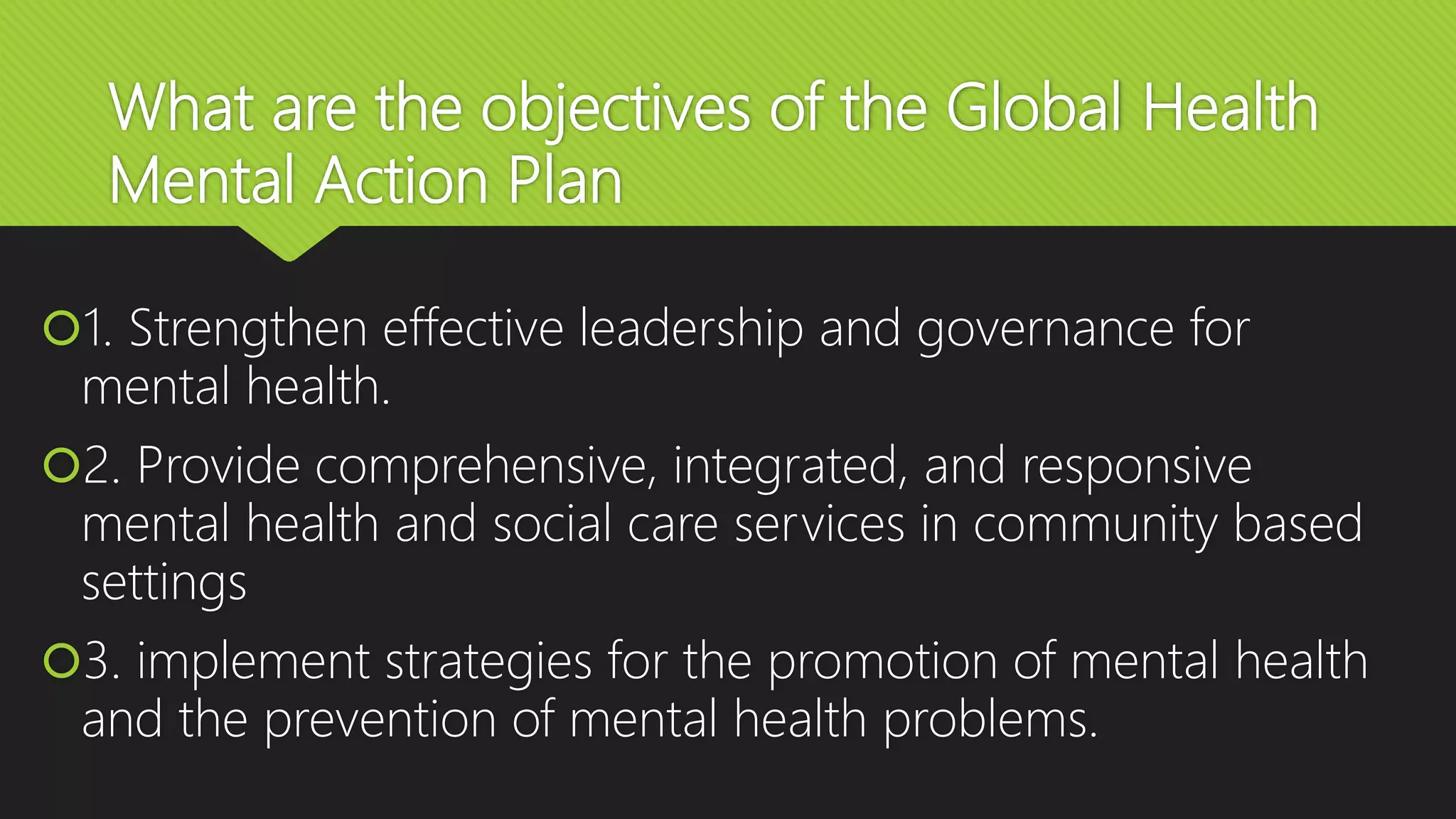 Global mental health action plan | PPTX