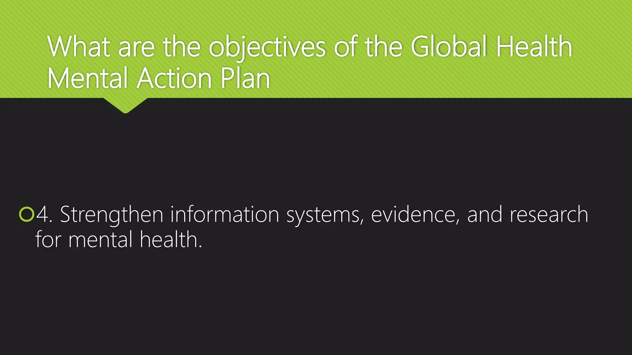 Global mental health action plan | PPTX