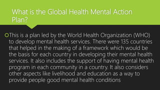 Global mental health action plan | PPTX