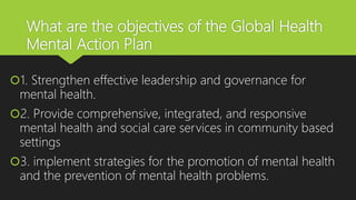 Global mental health action plan | PPTX