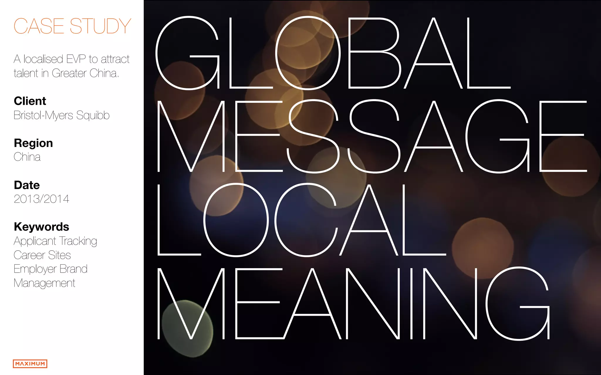 Global Message, Local Meaning - Bristol-Myers Squibb | PPT