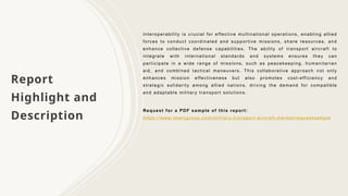 Military Transport Aircraft Market PPT: Growth, Outlook, Demand, Keyplayer Analysis and ...