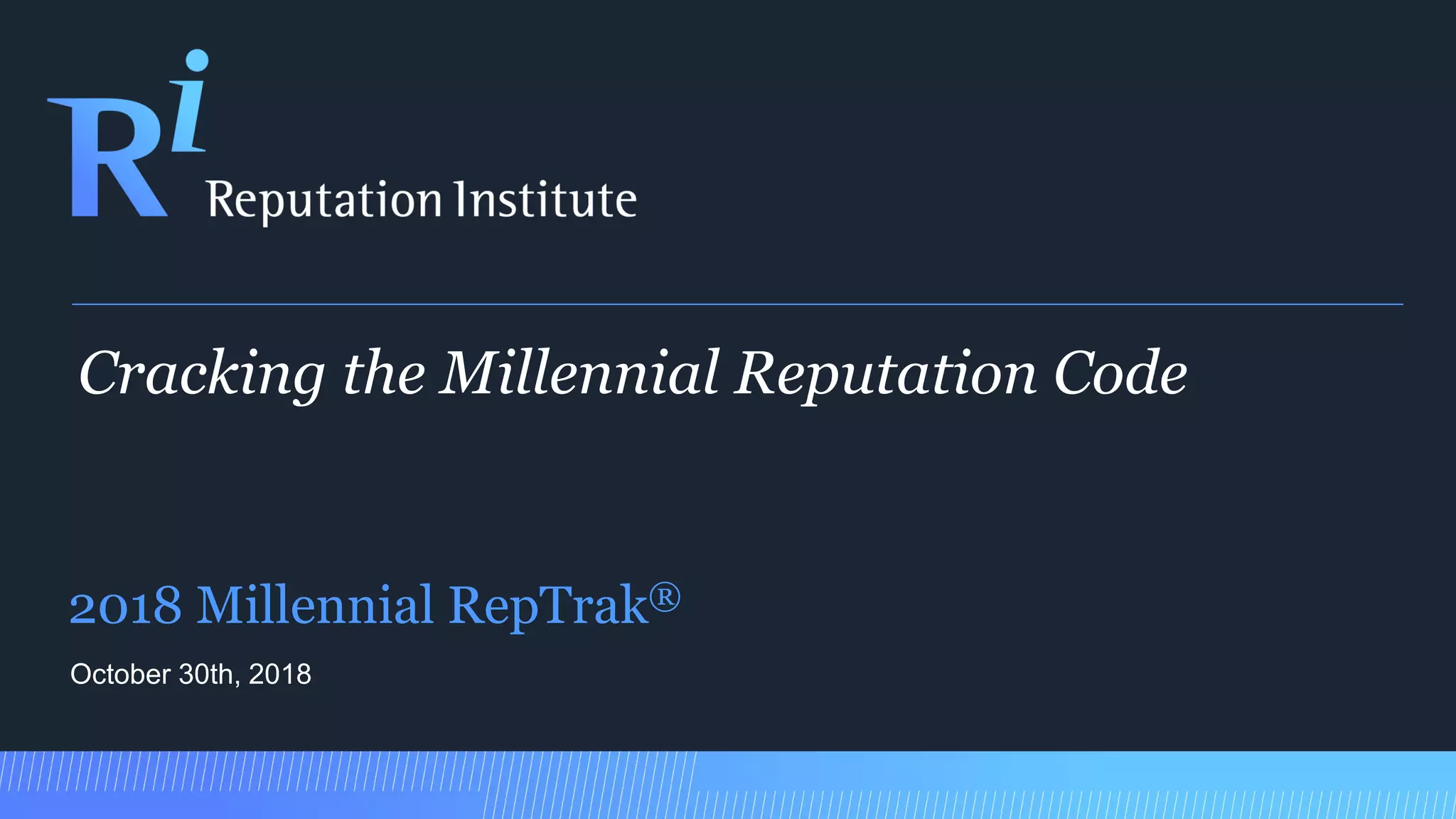 Global Millennial RepTrak | PDF