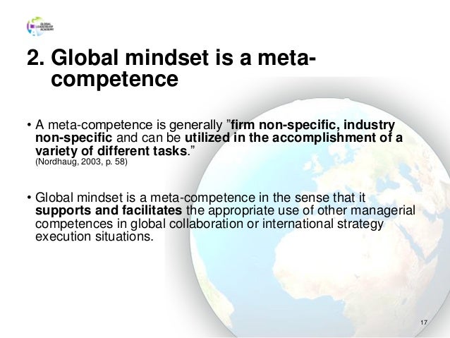 Global mindset concept