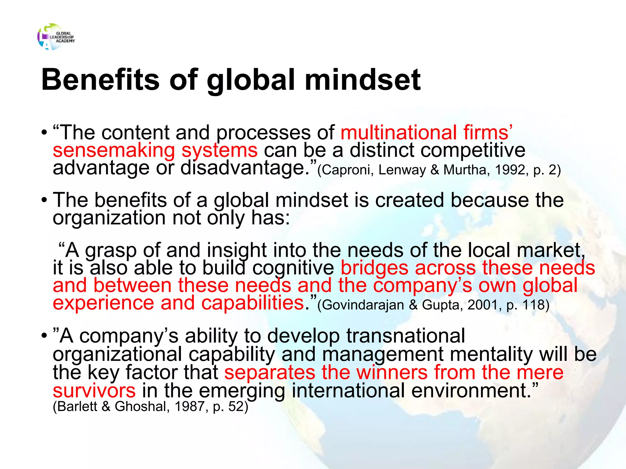 Global mindset concept | PDF