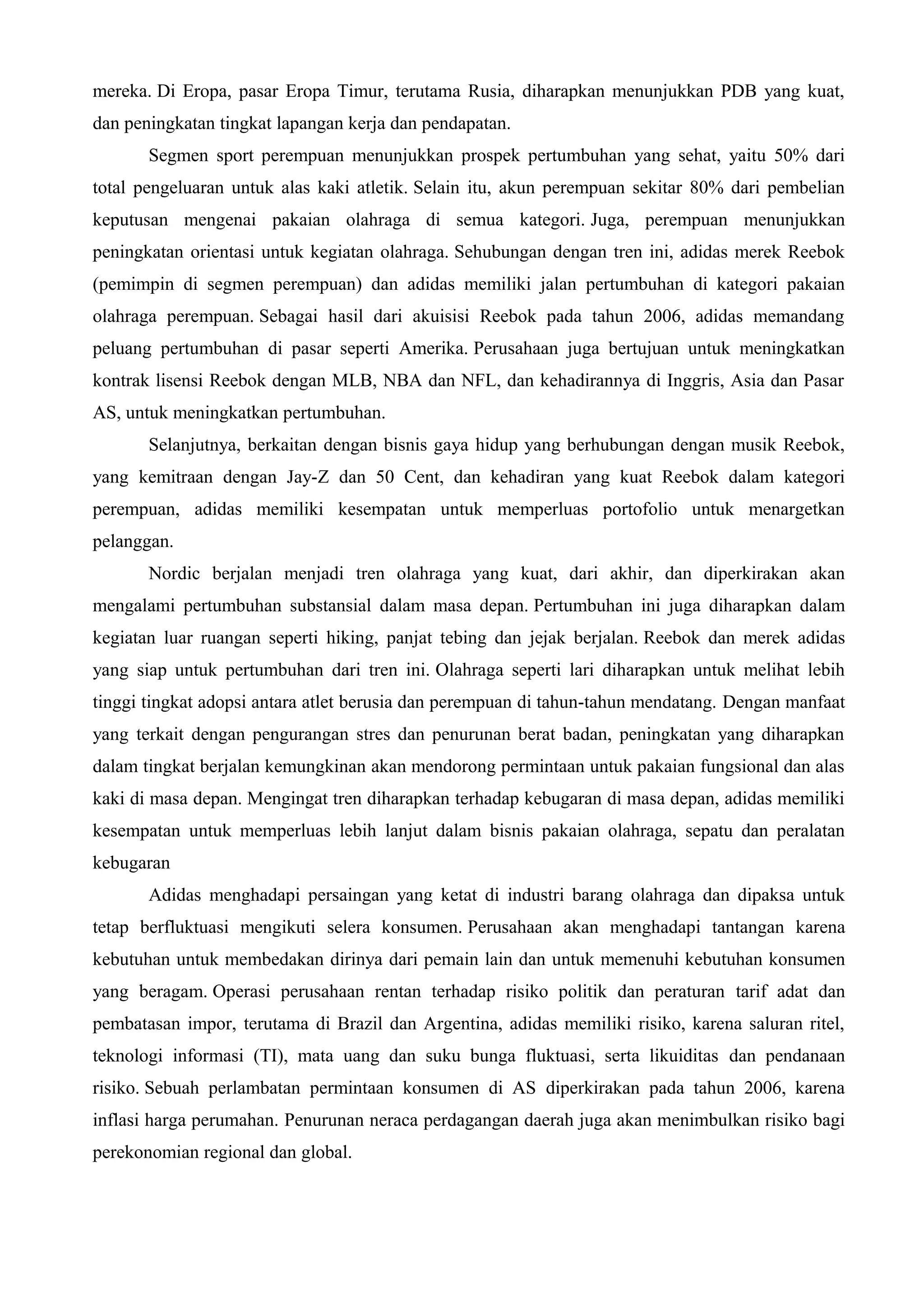 Global operations adidas | DOC