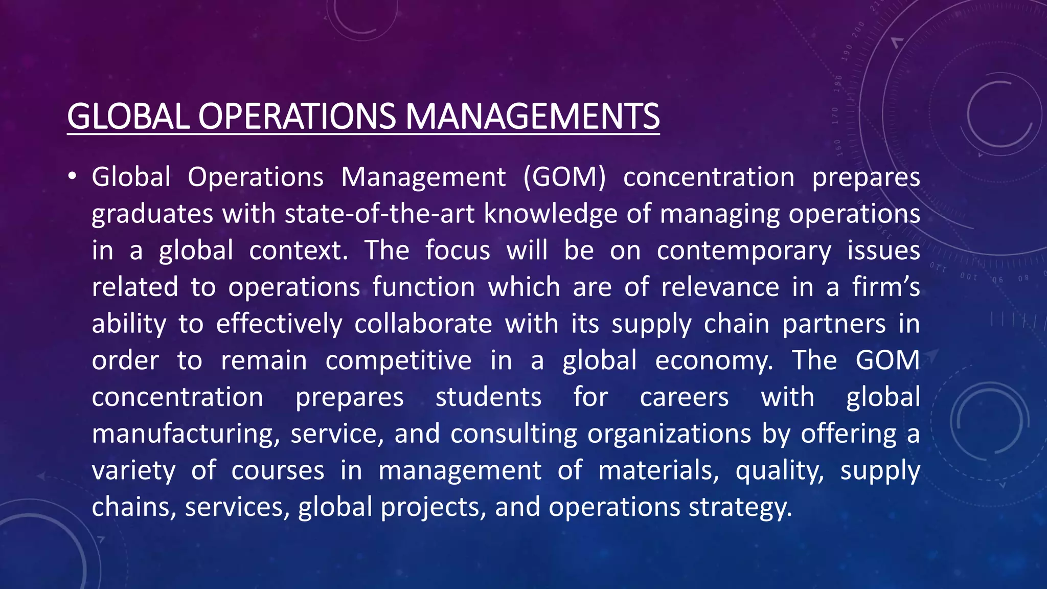 Global operations management | PPTX