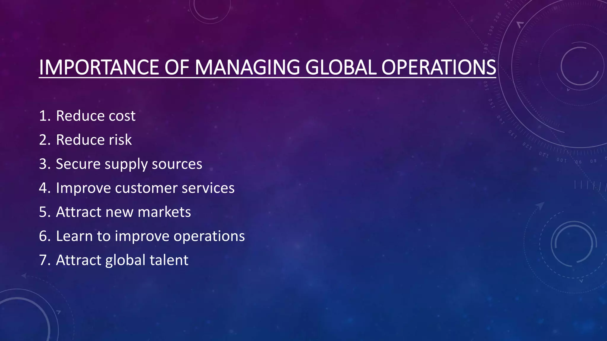 Global operations management | PPTX