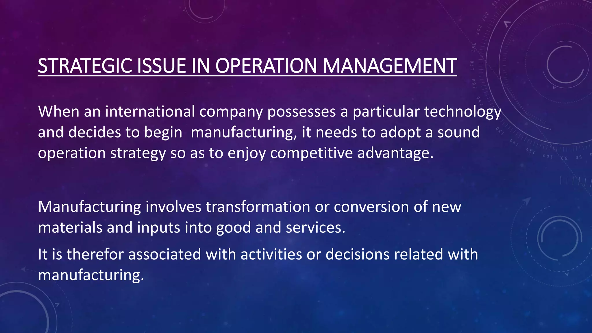 Global operations management | PPTX