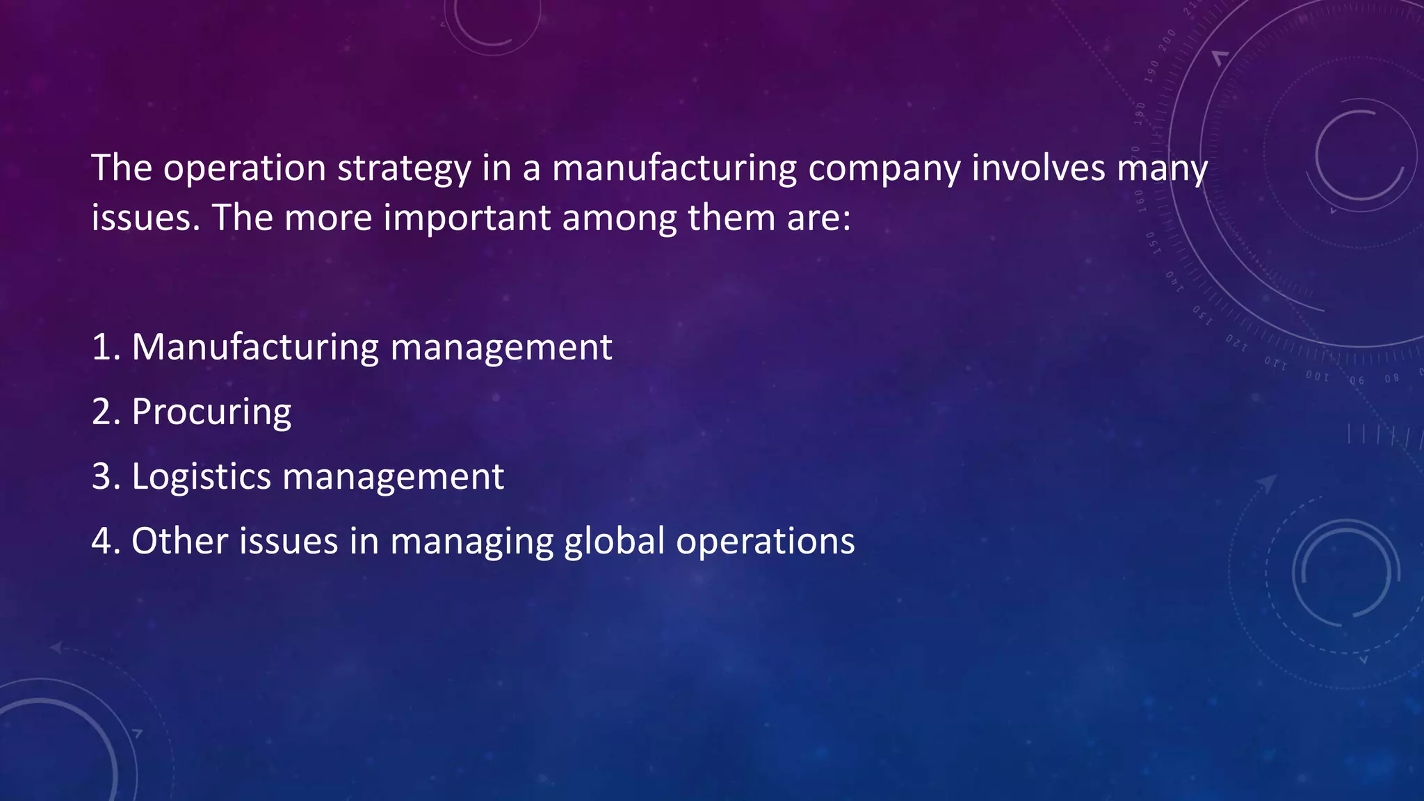 Global operations management | PPTX