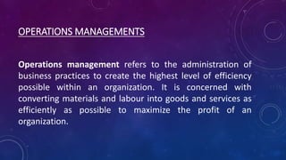 Global operations management | PPTX