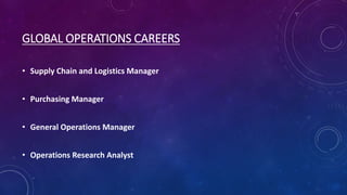 Global operations management | PPTX