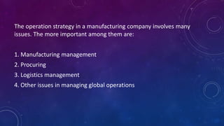 Global operations management | PPTX