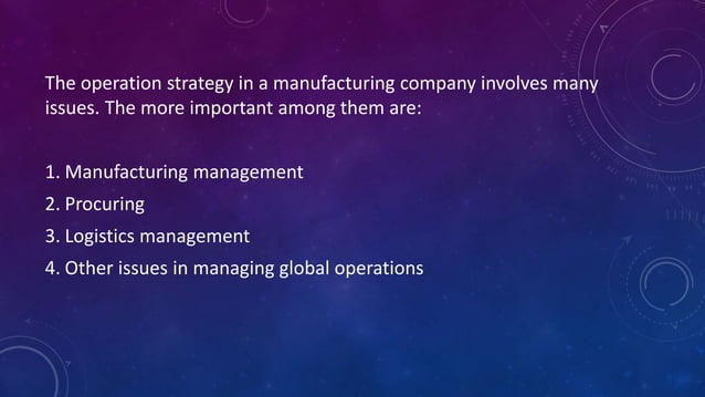 Global operations management | PPTX | Logistics | Business