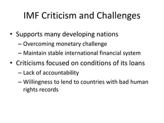 I'm from the IMF and I'm Here to Help: Global Organizations for Global ...