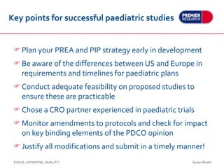 Global Paediatric Studies–A CRO perspective | PDF