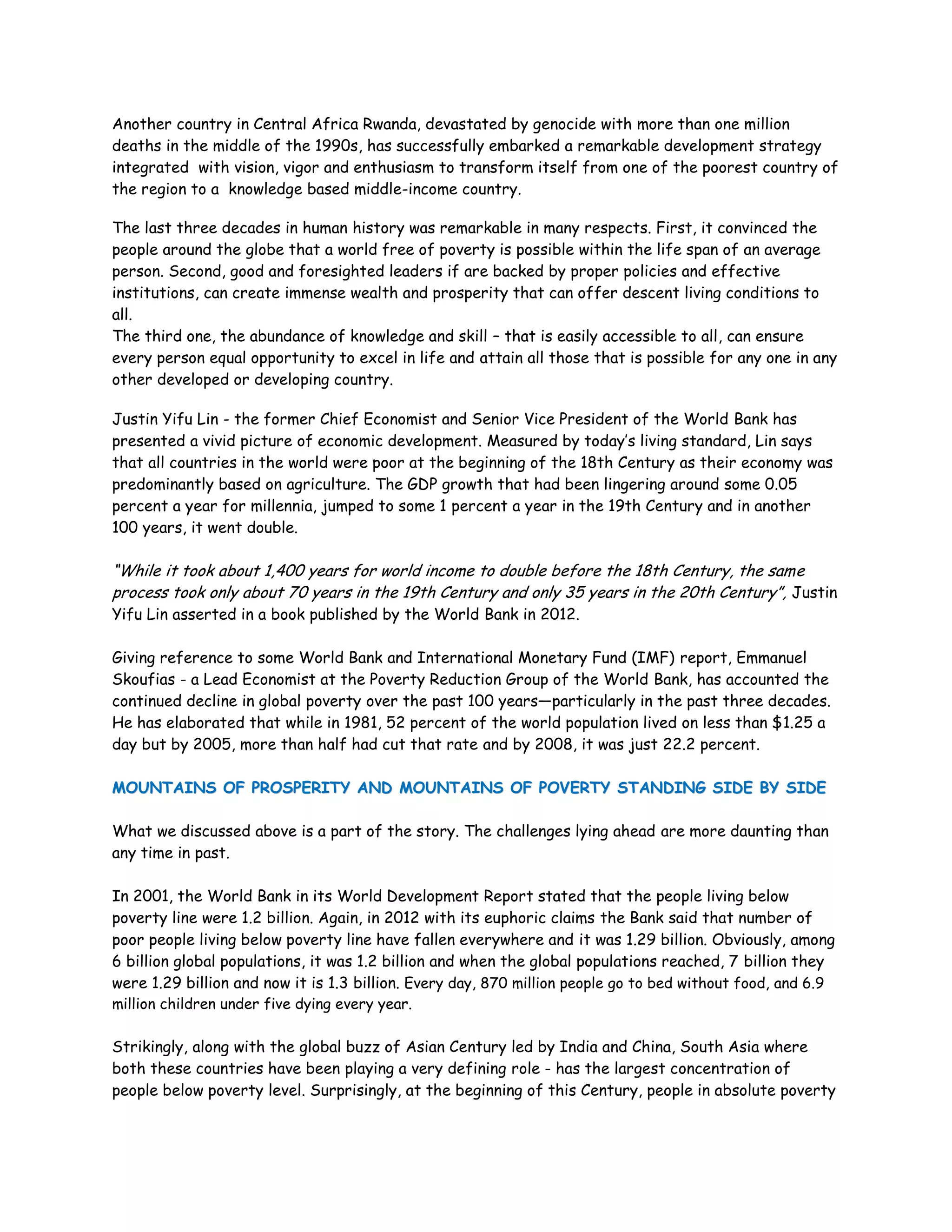 Global paradox of poverty and affluence | DOCX | Debated Sensitive ...