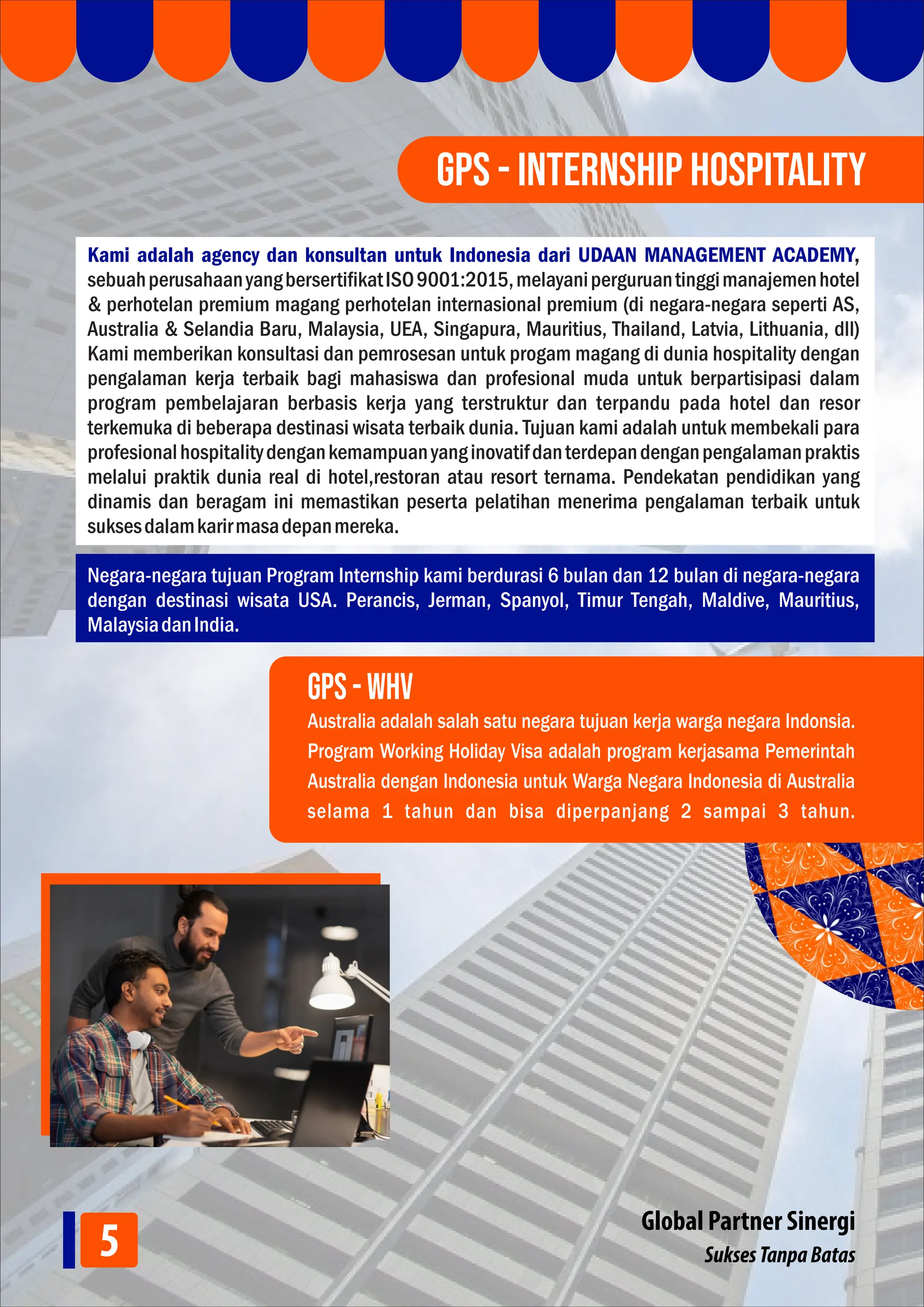 Global Partner Sinergi company profile design by vodeco.co.id