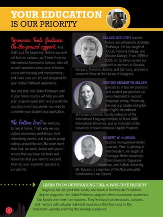 Northeastern University Global pathways -brochure | PDF