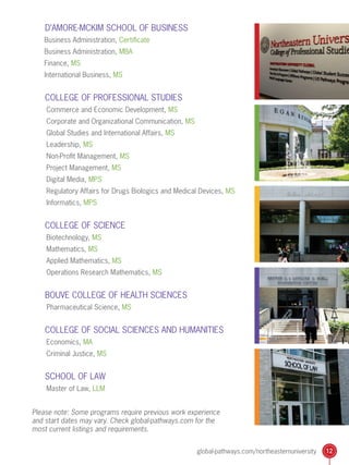 Northeastern University Global pathways -brochure | PDF