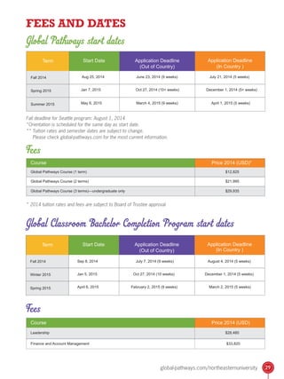 Northeastern University Global pathways -brochure | PDF