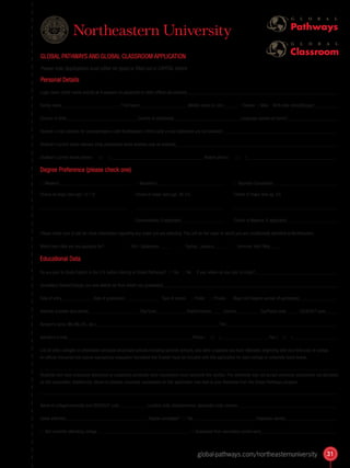 Northeastern University Global pathways -brochure | PDF