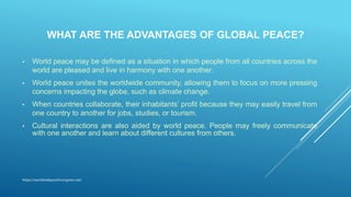 Global peace and its benefits | PPT