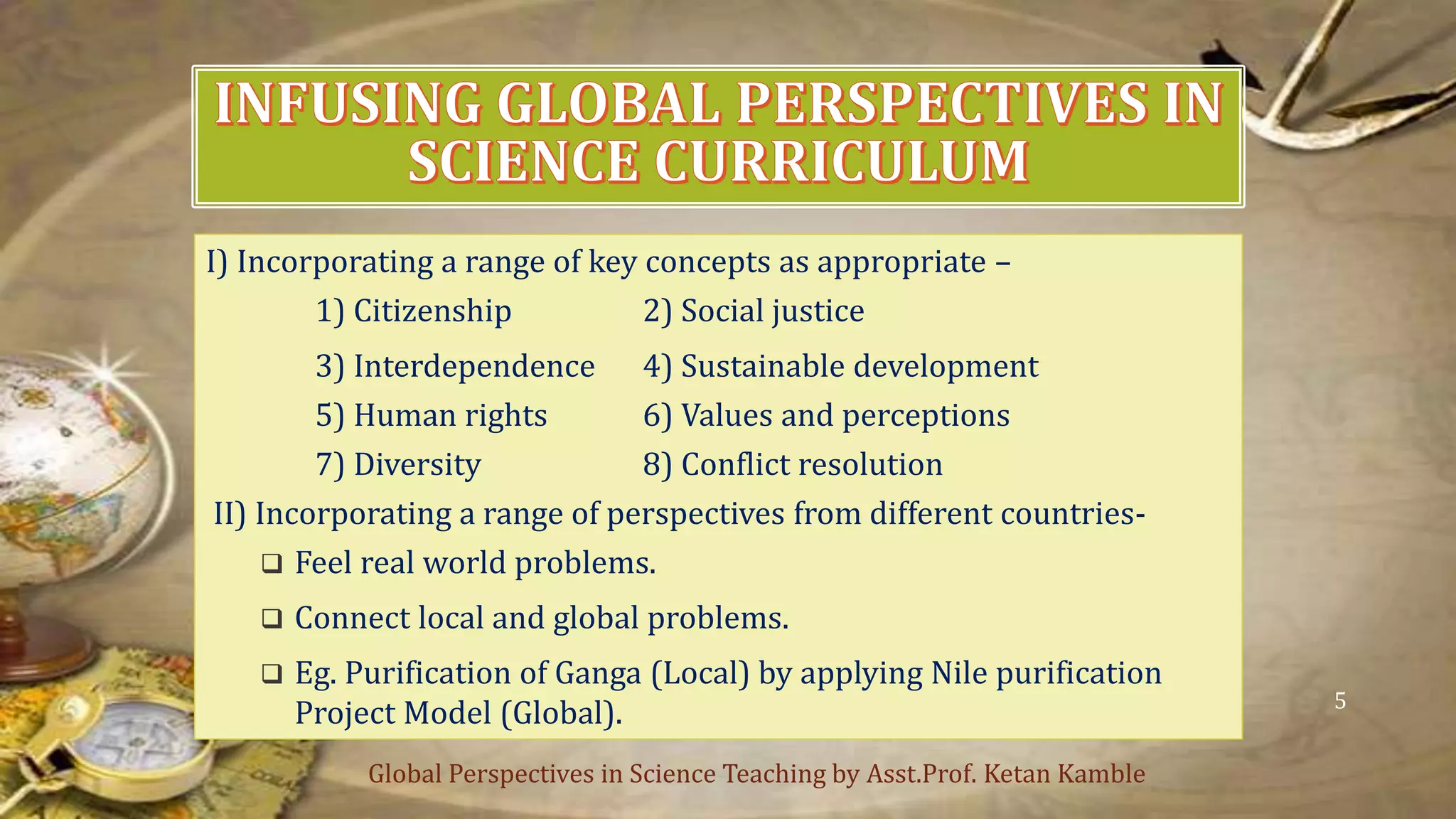 Global perspective in science teaching | PPTX