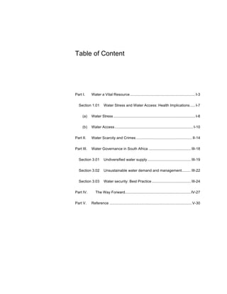 Global Perspective on Water Scarcity | PDF