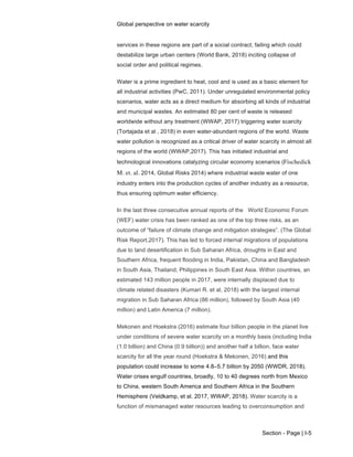 Global Perspective on Water Scarcity | PDF