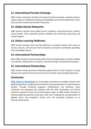 Global Perspectives CBSE Schools on the International Stage | PDF