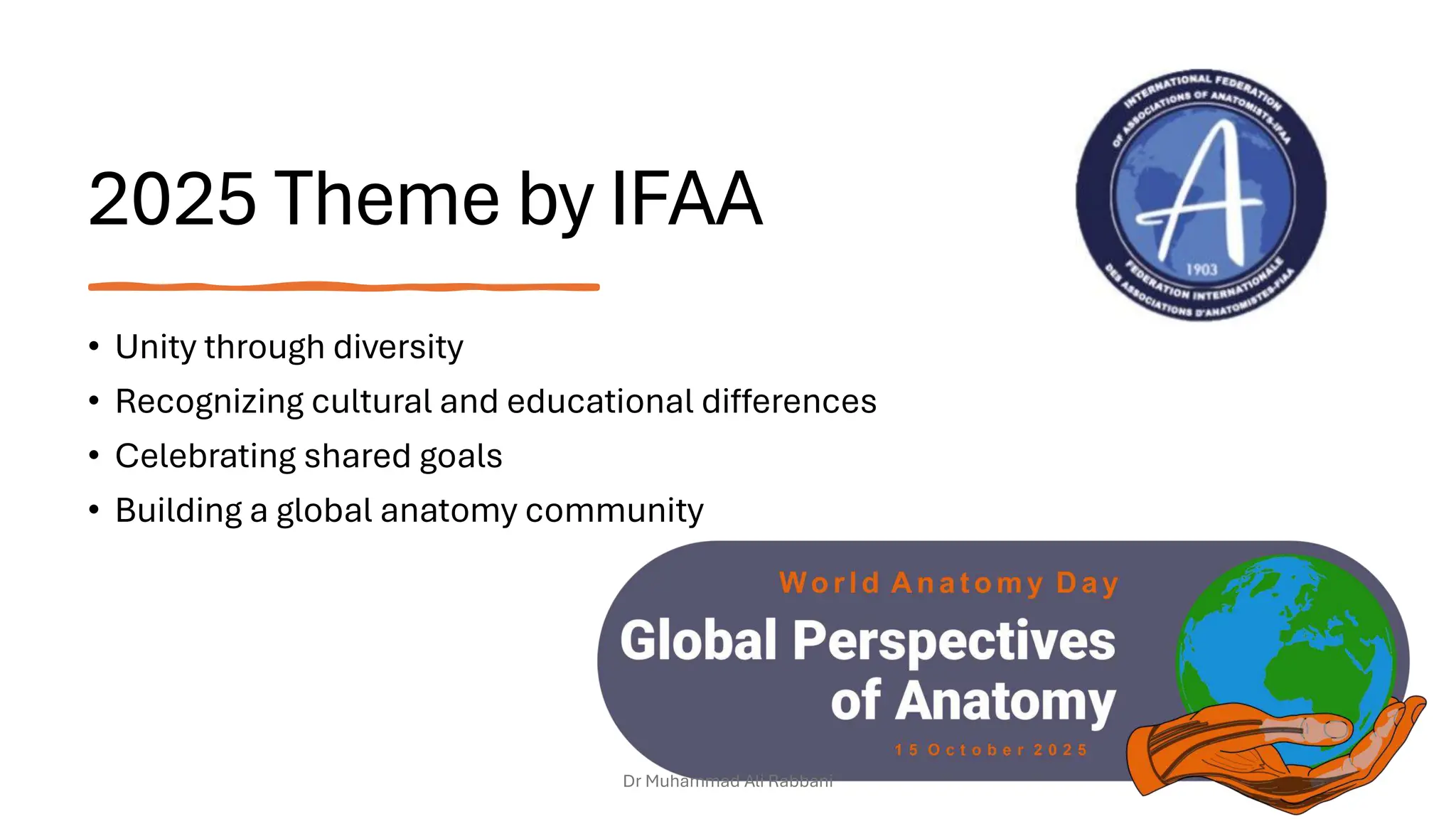 Global Perspectives of Anatomy - Dr Muhammad Ali Rabbani | PDF