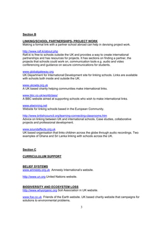 Global Perspectives Website Resource List | PDF