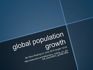 Global population growth | PPT