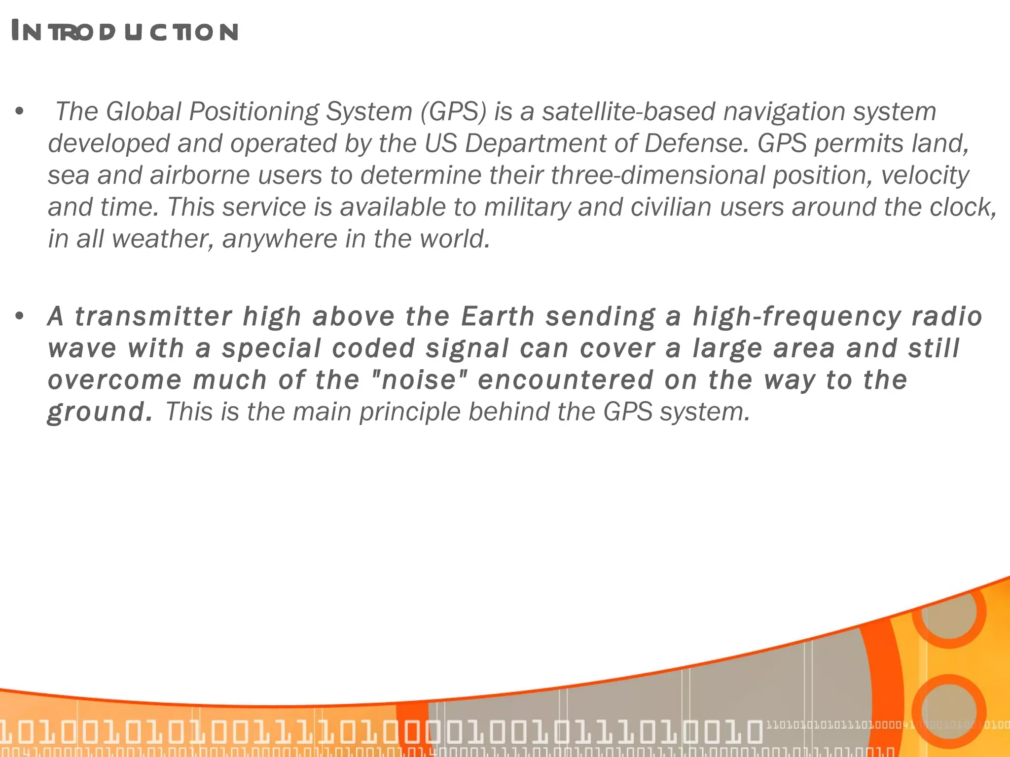 Global positioning system | PPT
